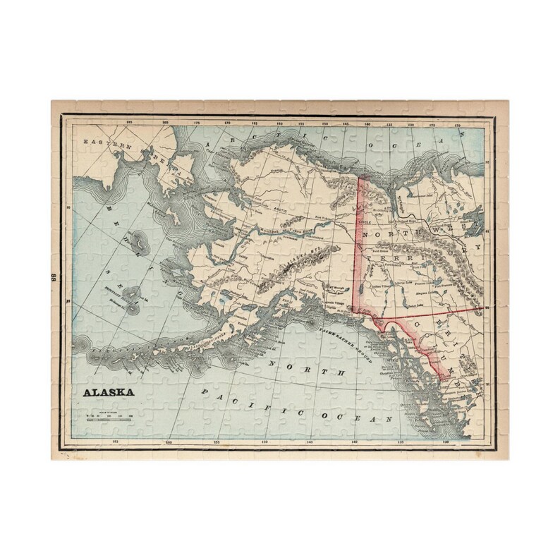 Alaska Map Puzzle - Alaska Puzzle for Adults - Alaska Jigsaw Puzzle ...