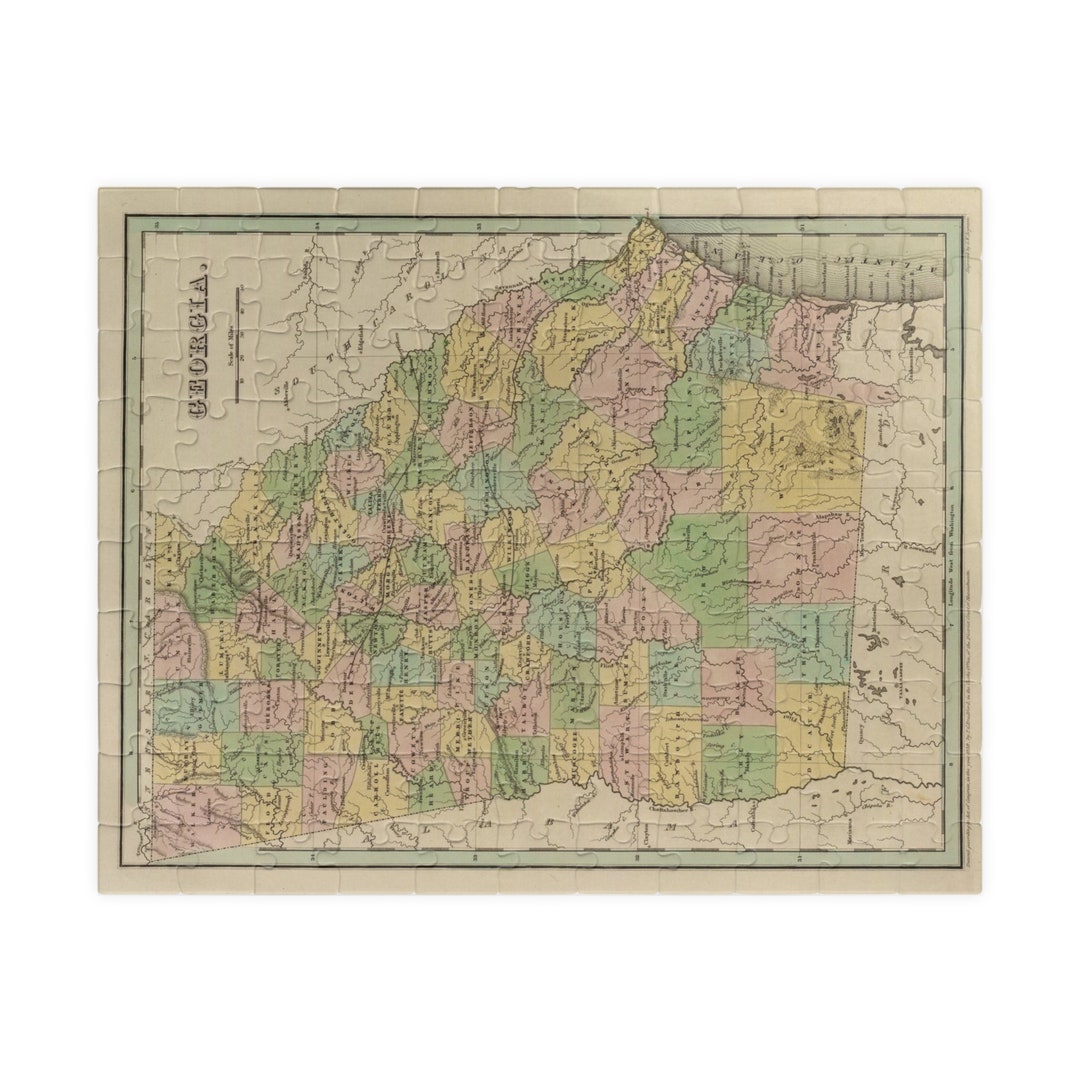 Georgia Map Puzzle Georgia Puzzle for Adults Georgia Jigsaw Puzzle 500 ...