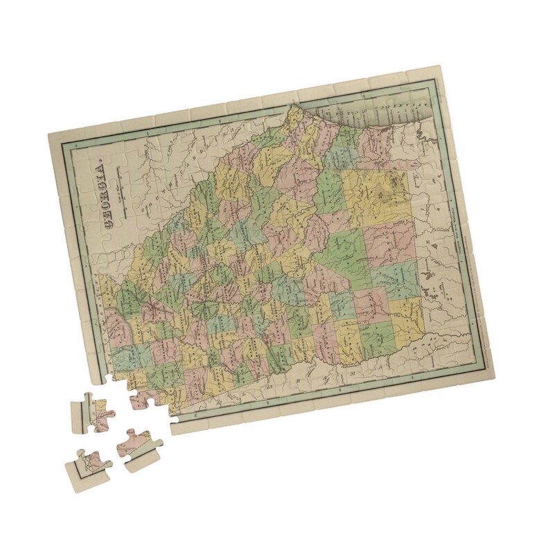 Georgia Map Puzzle Georgia Puzzle for Adults Georgia Jigsaw Puzzle 500 ...