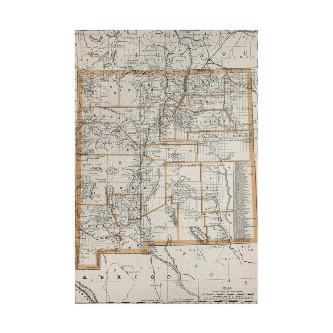 New Mexico Map Puzzle - New Mexico Puzzle for Adults - New Mexico ...