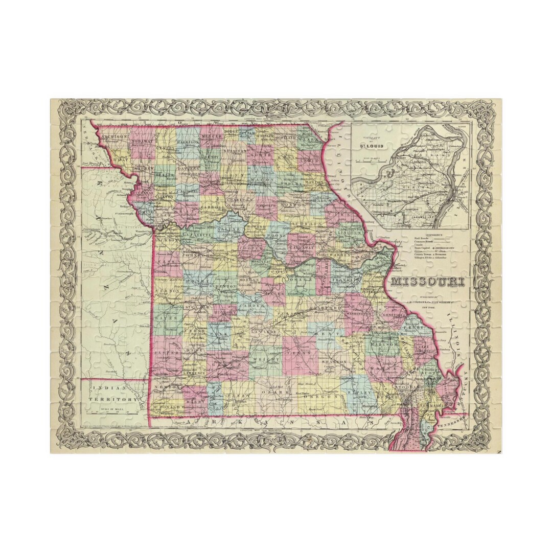 Missouri Map Puzzle - Missouri Puzzle for Adults - Missouri Jigsaw ...