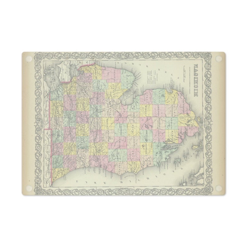 Michigan Map Cutting Board Michigan Map Charcuterie Board Michigan Gift ...