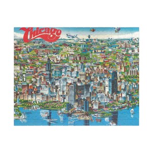 Chicago Map Puzzle - Chicago Puzzle for Adults - Chicago Jigsaw Puzzle ...