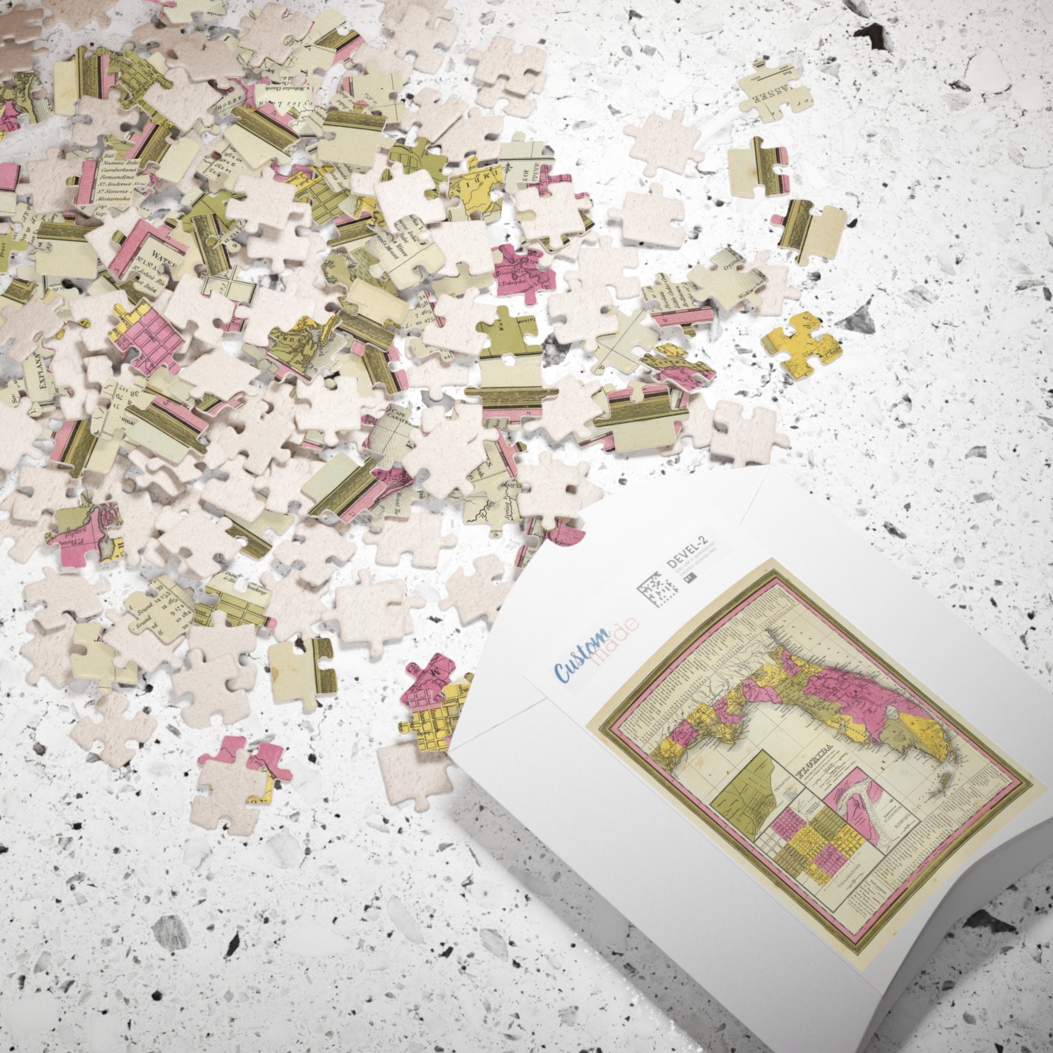 Florida Map Puzzle Florida Puzzle for Adults Florida Jigsaw Puzzle 500 ...