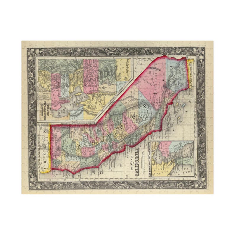 California Map Puzzle - California Puzzle for Adults - California ...