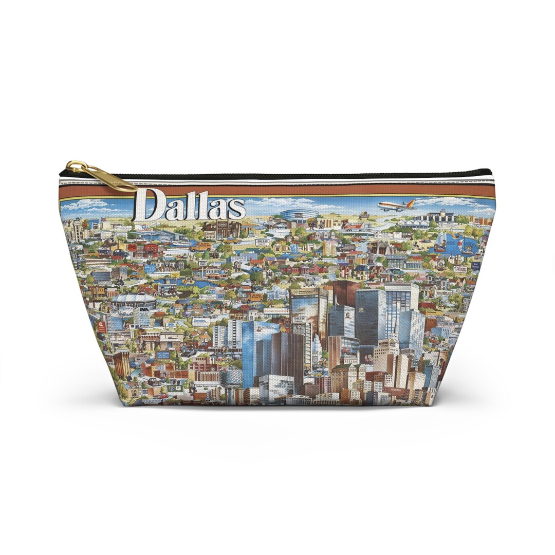 Dallas Map Pouch - Vintage Dallas Map - Dallas Gift - Dallas Wristlet ...