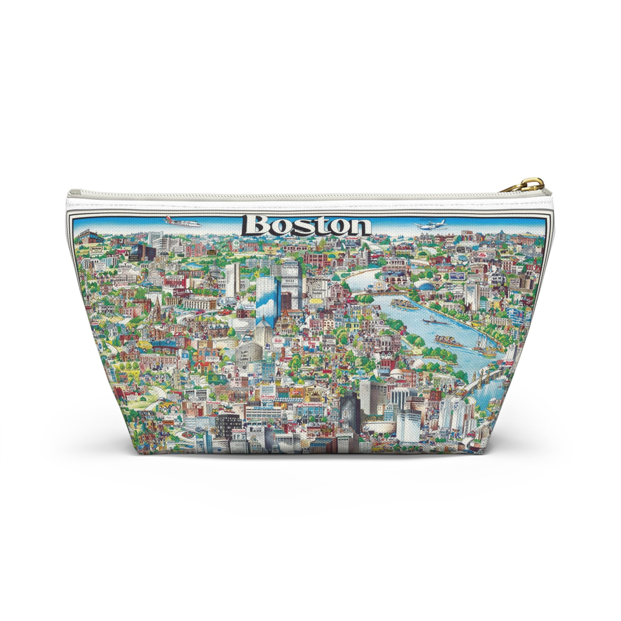 Boston Map Pouch - Vintage Boston Map - Boston Gift - Boston Wristlet ...