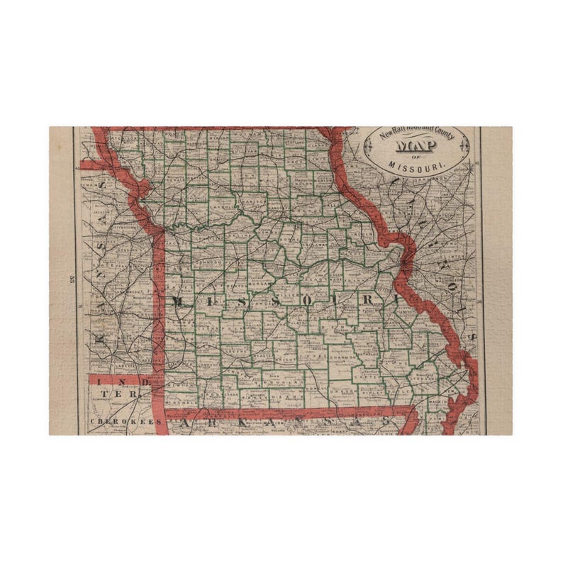 Missouri Map Puzzle - Missouri Puzzle for Adults - Missouri Jigsaw ...