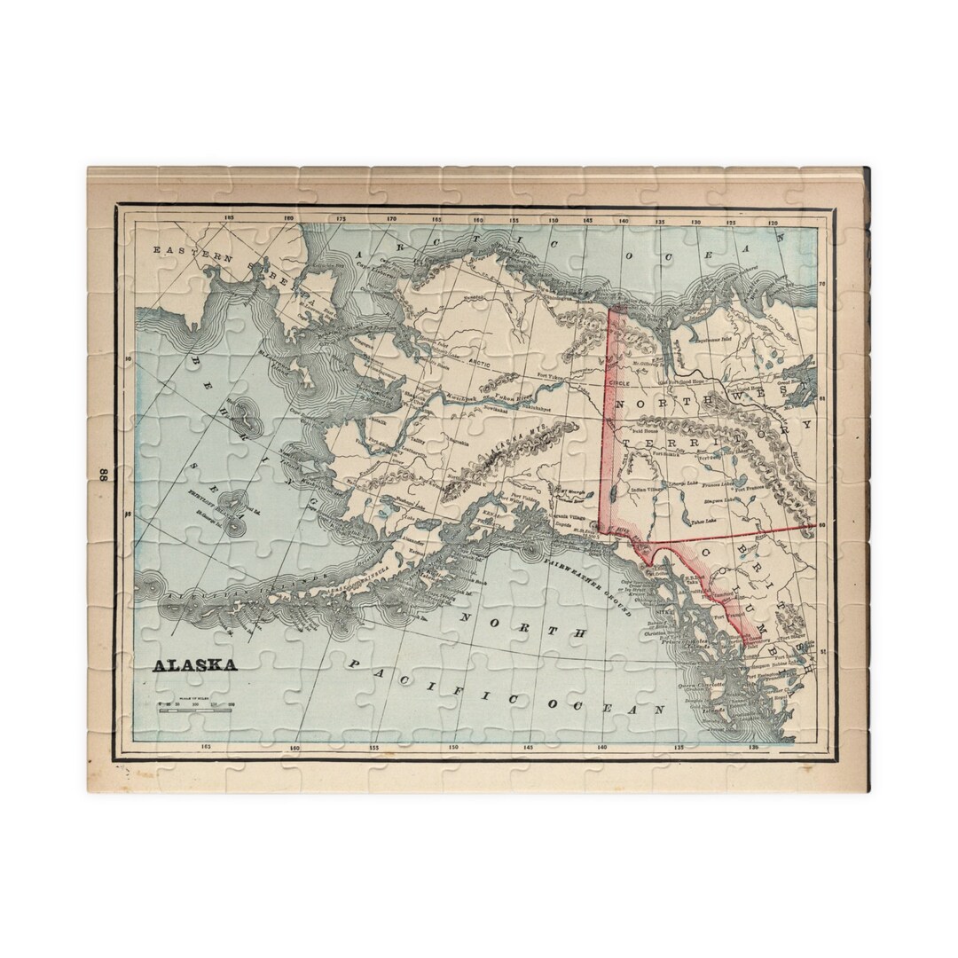 Alaska Map Puzzle Alaska Puzzle for Adults Alaska Jigsaw Puzzle 500 ...