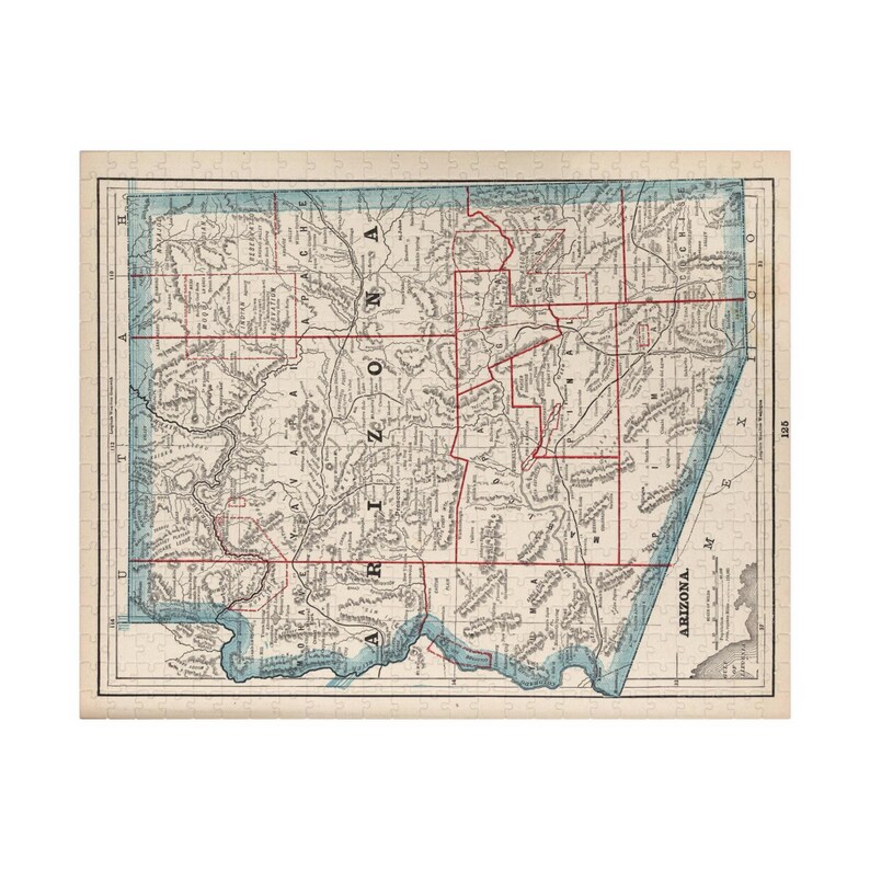 Arizona Map Puzzle - Arizona Puzzle for Adults - Arizona Jigsaw Puzzle ...