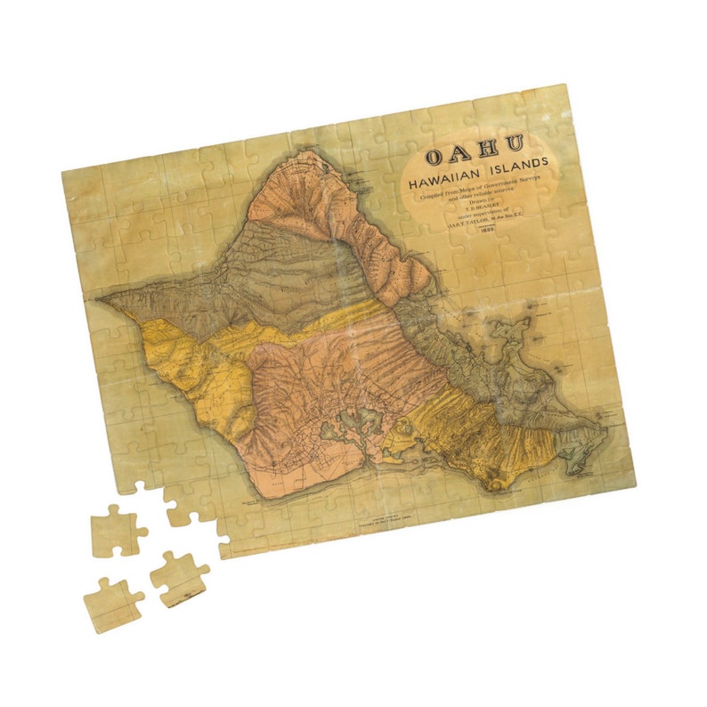 Hawaii Map Puzzle Hawaii Puzzle for Adults Hawaii Jigsaw Puzzle 500 ...