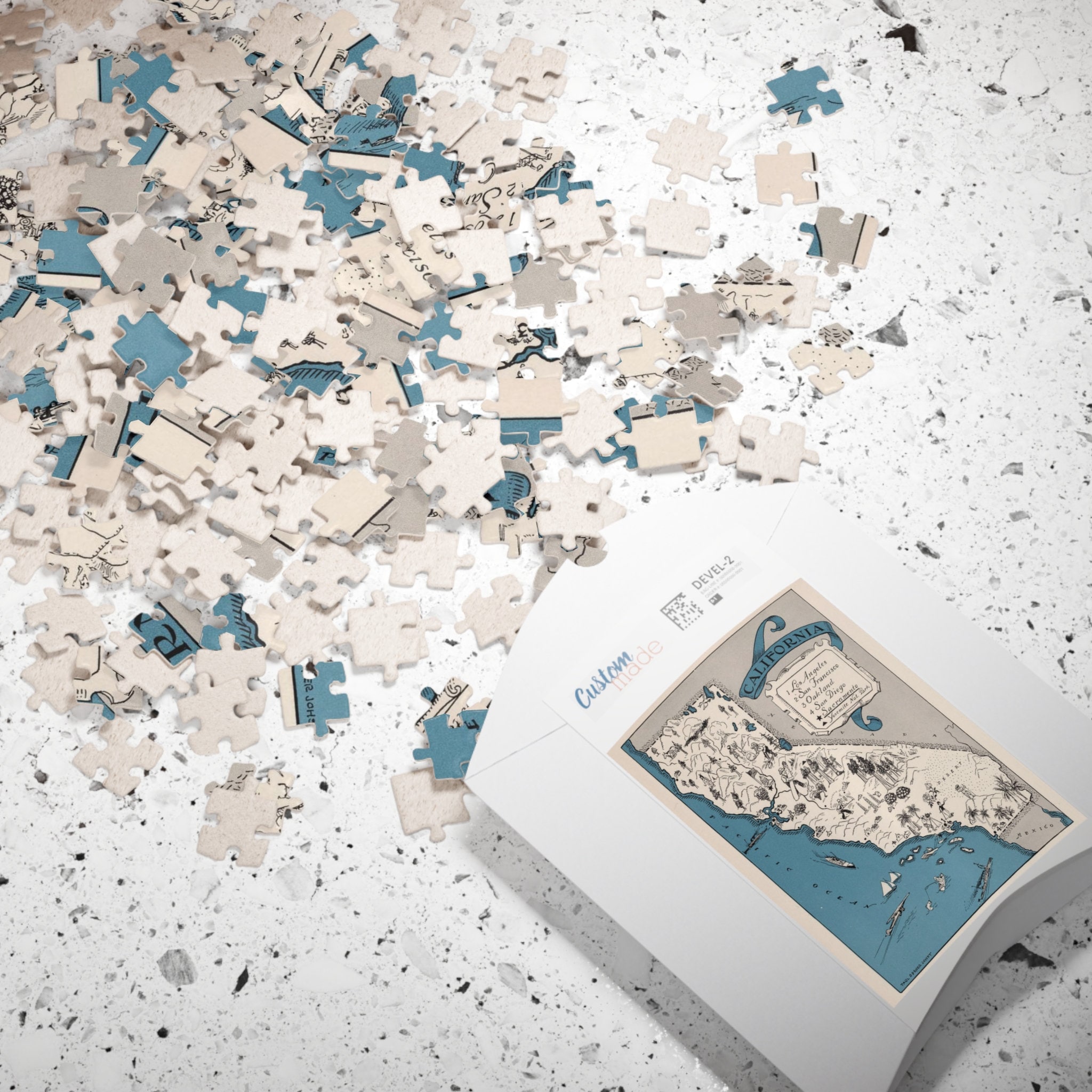 California Map Puzzle California Puzzle for Adults California Jigsaw ...