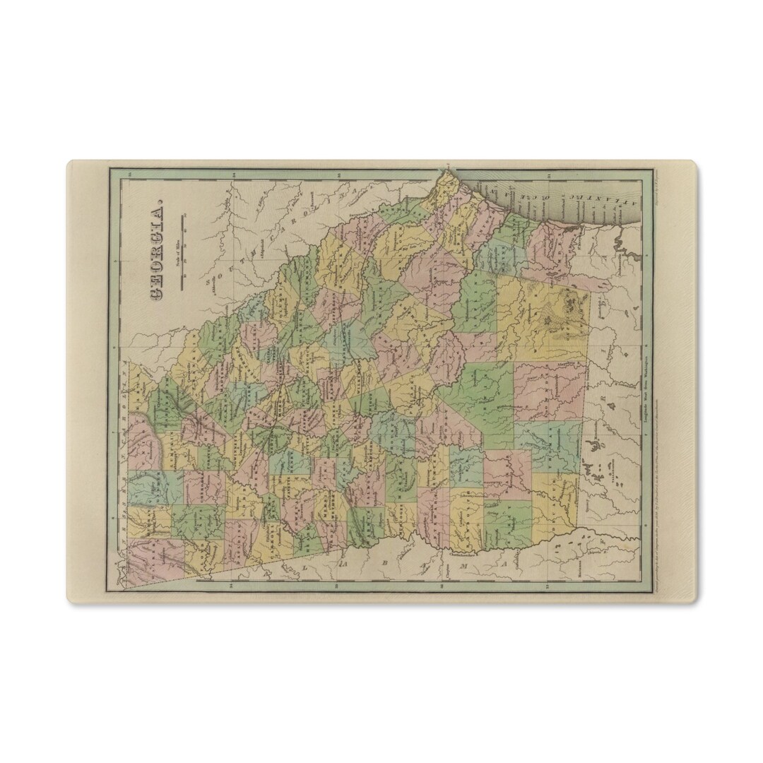 Georgia Map Cutting Board - Georgia Map Charcuterie Board - Georgia ...