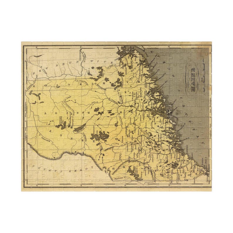 Maine Map Puzzle - Maine Puzzle for Adults - Maine Jigsaw Puzzle ...