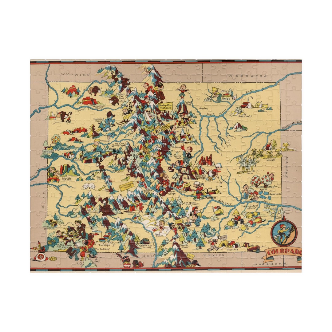 Colorado Map Puzzle - Colorado Puzzle for Adults - Colorado Jigsaw ...