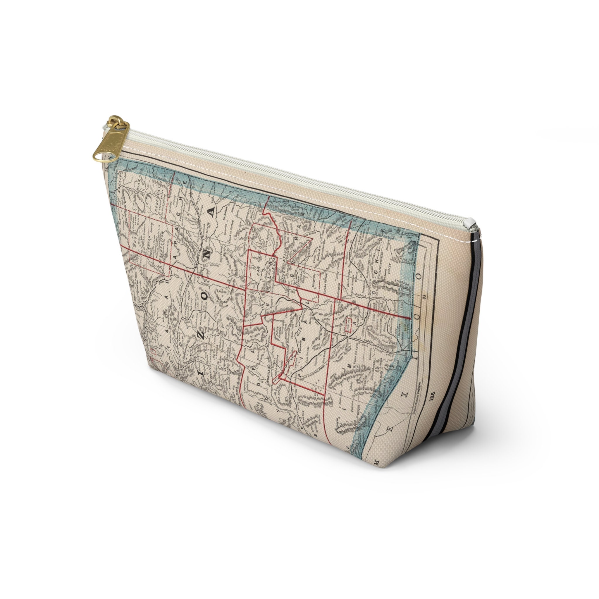 Arizona Map Pouch Arizona Versailles Map Arizona Gift Arizona Wristlet ...