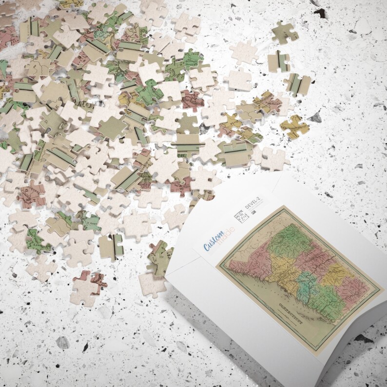 Connecticut Map Puzzle Connecticut Puzzle for Adults Connecticut Jigsaw ...