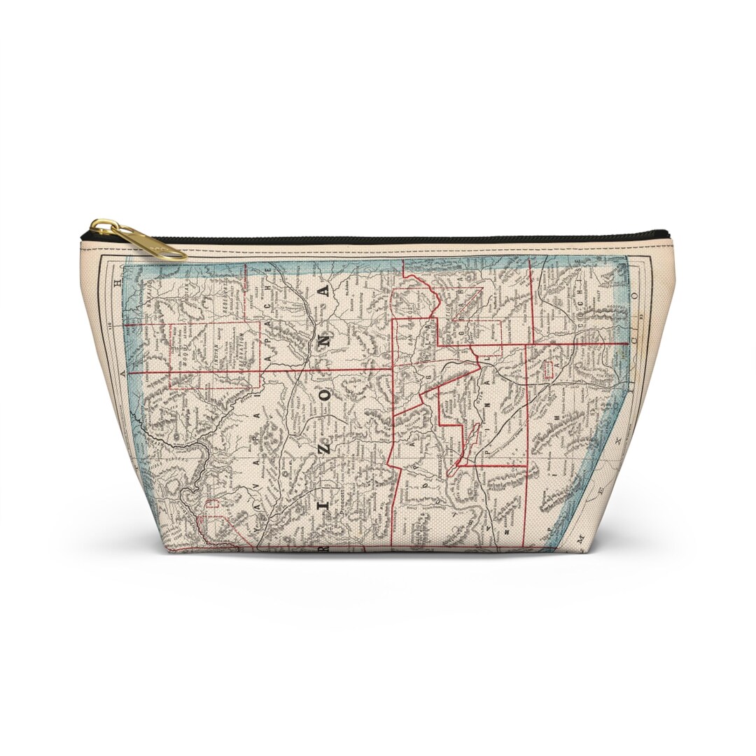 Arizona Map Pouch Arizona Versailles Map Arizona Gift Arizona Wristlet ...