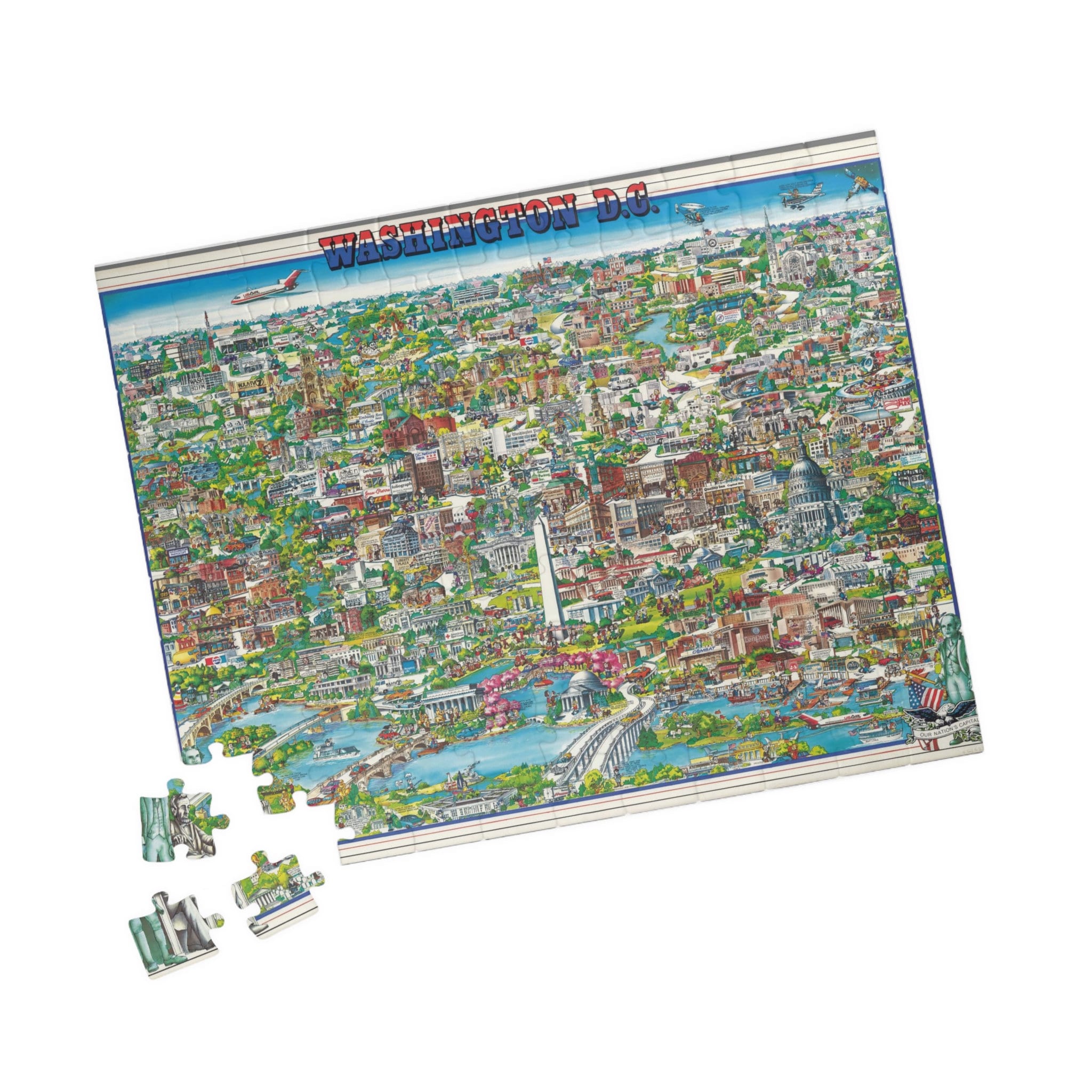 Washington DC Map Puzzle Washington DC Puzzle for Adults Washington DC ...