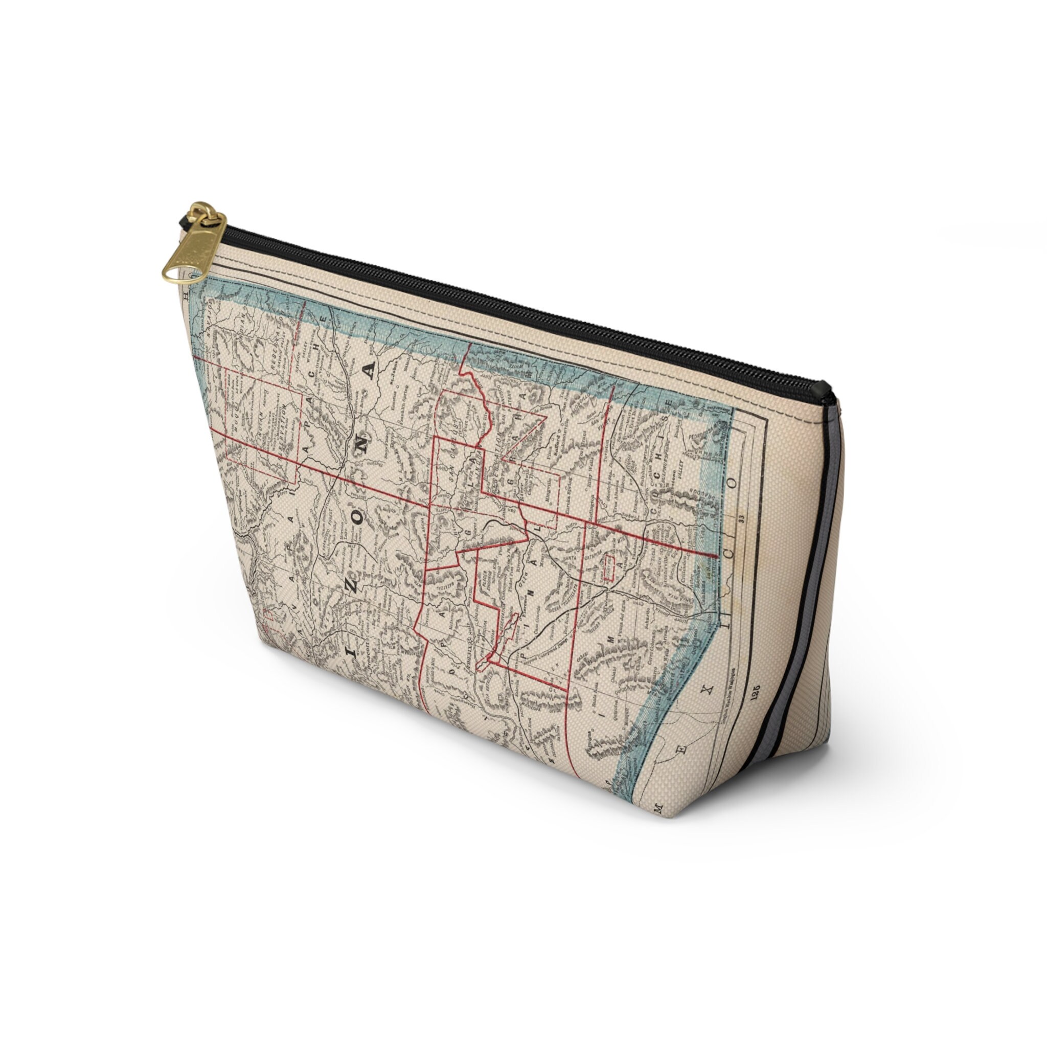 Arizona Map Pouch Arizona Versailles Map Arizona Gift Arizona Wristlet ...