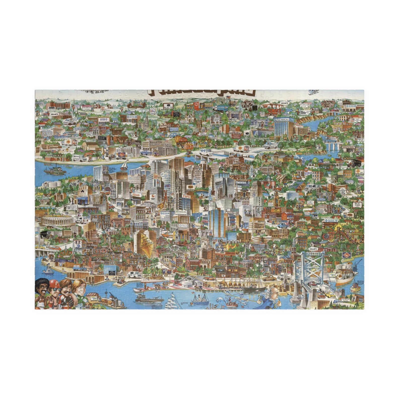 Philadelphia Map Puzzle - Philadelphia Puzzle for Adults - Philadelphia ...