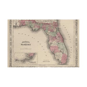 Florida Map Puzzle - Florida Puzzle for Adults - Florida Jigsaw Puzzle ...
