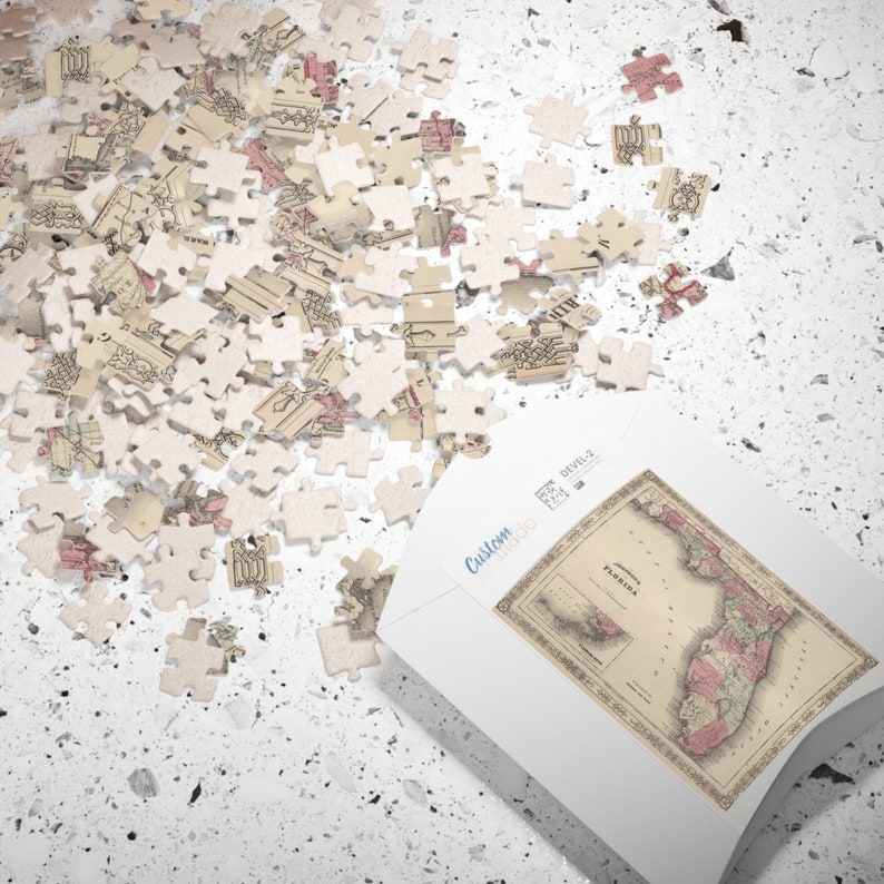 Florida Map Puzzle Florida Puzzle for Adults Florida Jigsaw Puzzle 500 ...