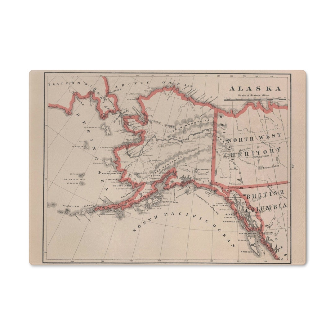 Alaska Map Cutting Board - Alaska Map Charcuterie Board - Alaska Gift ...