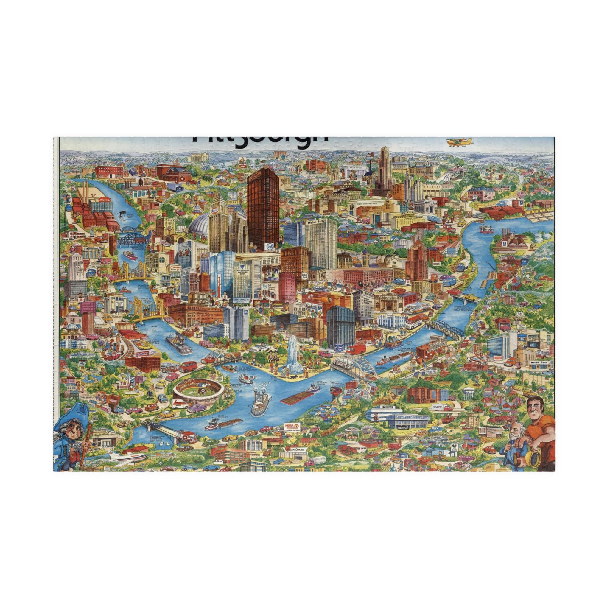 Pittsburgh Map Puzzle - Pittsburgh Puzzle for Adults - Pittsburgh ...