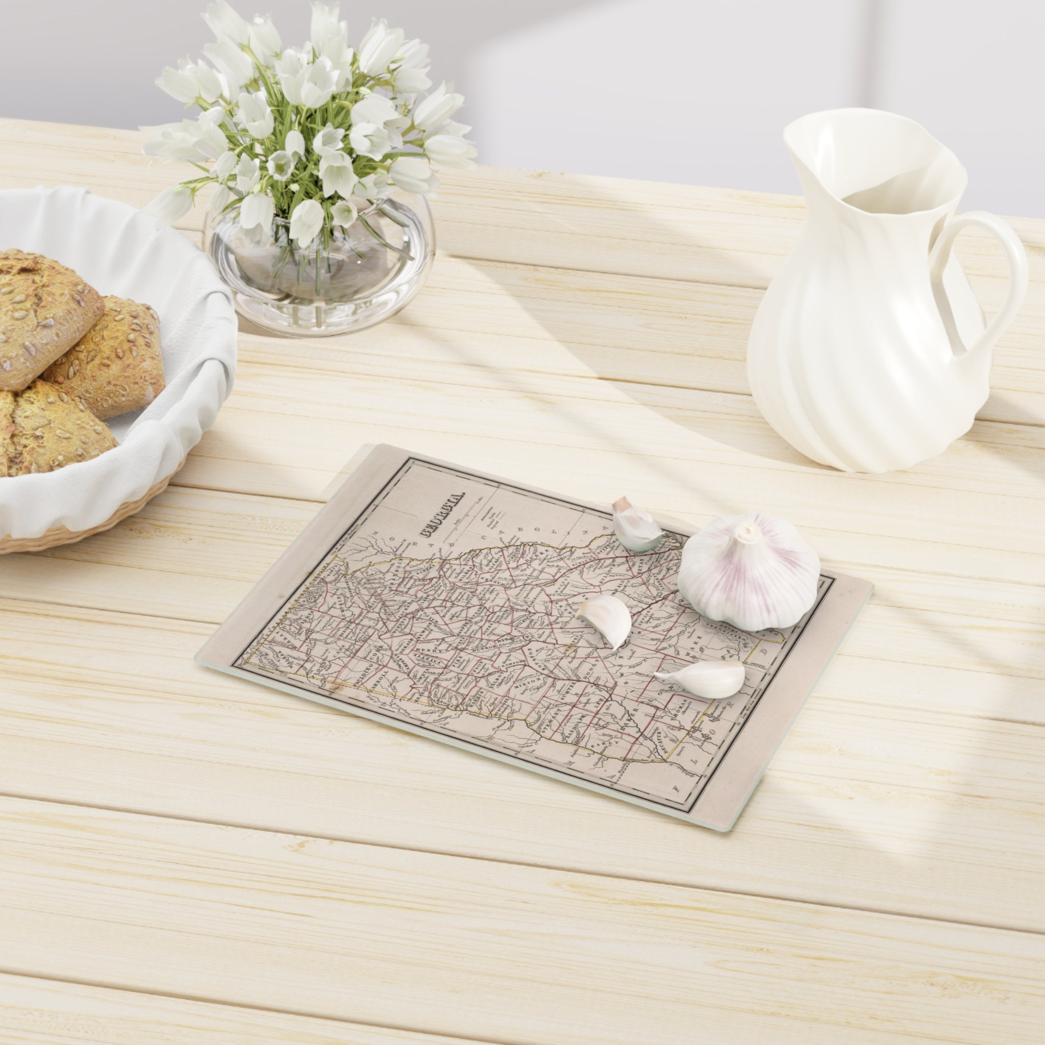 Georgia Map Cutting Board - Georgia Map Charcuterie Board - Georgia ...