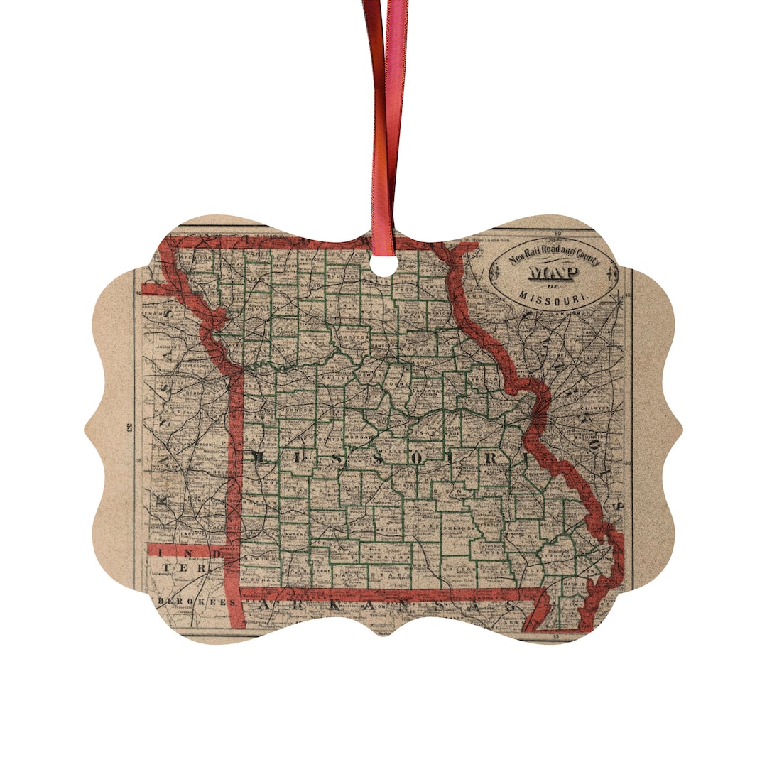 Missouri Map Ornament - Missouri Ornament - Missouri Gift - Missouri ...