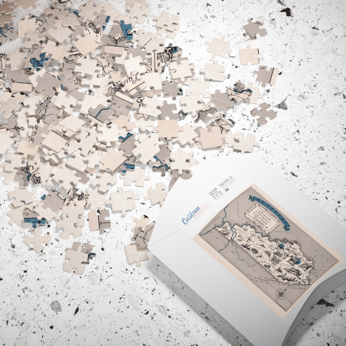 Kentucky Map Puzzle Kentucky Puzzle for Adults Kentucky Jigsaw Puzzle ...