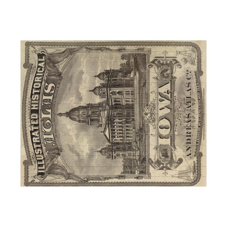 Iowa Map Puzzle - Iowa Puzzle for Adults - Iowa Jigsaw Puzzle - Piece ...