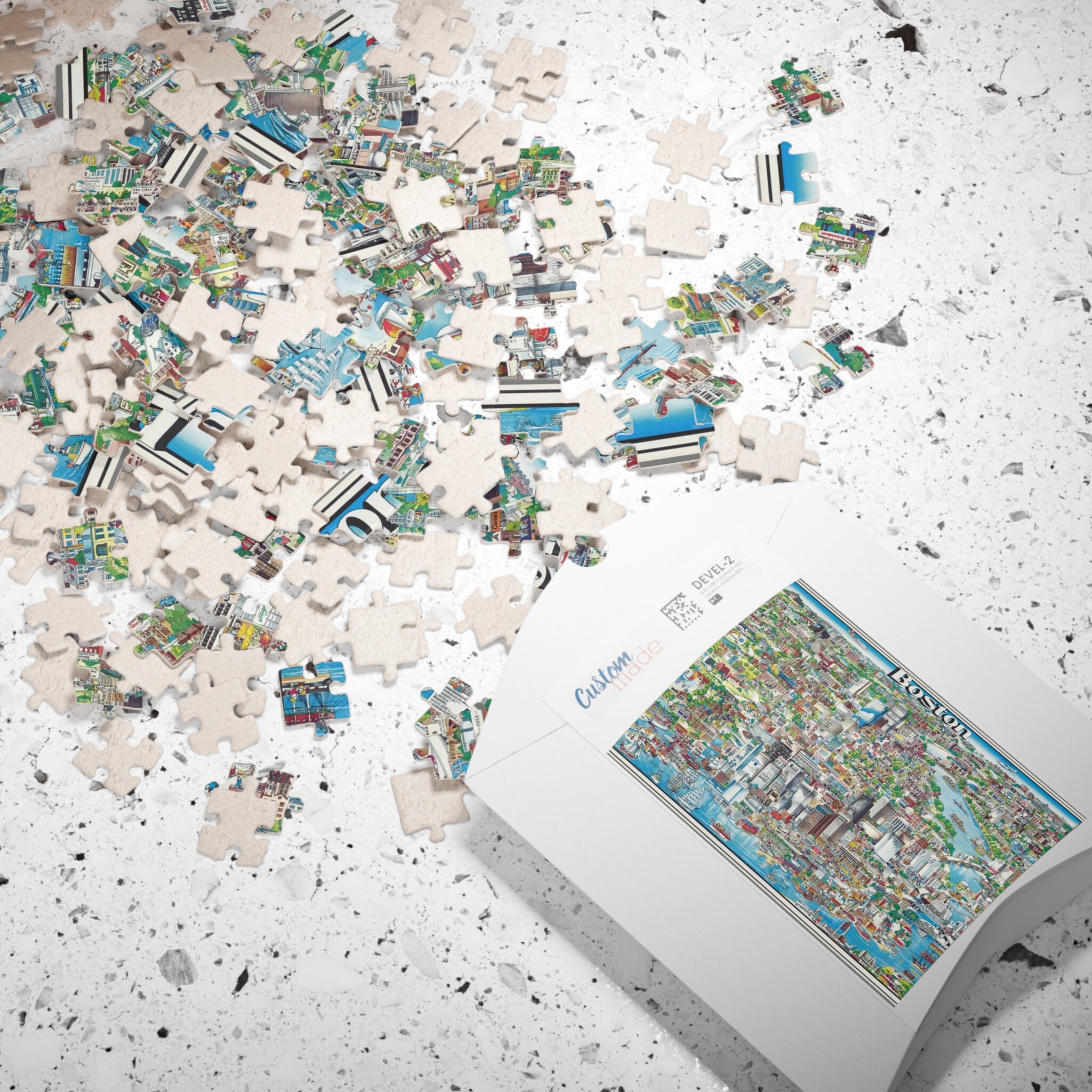 Boston Map Puzzle Boston Puzzle for Adults Boston Jigsaw Puzzle 500 ...