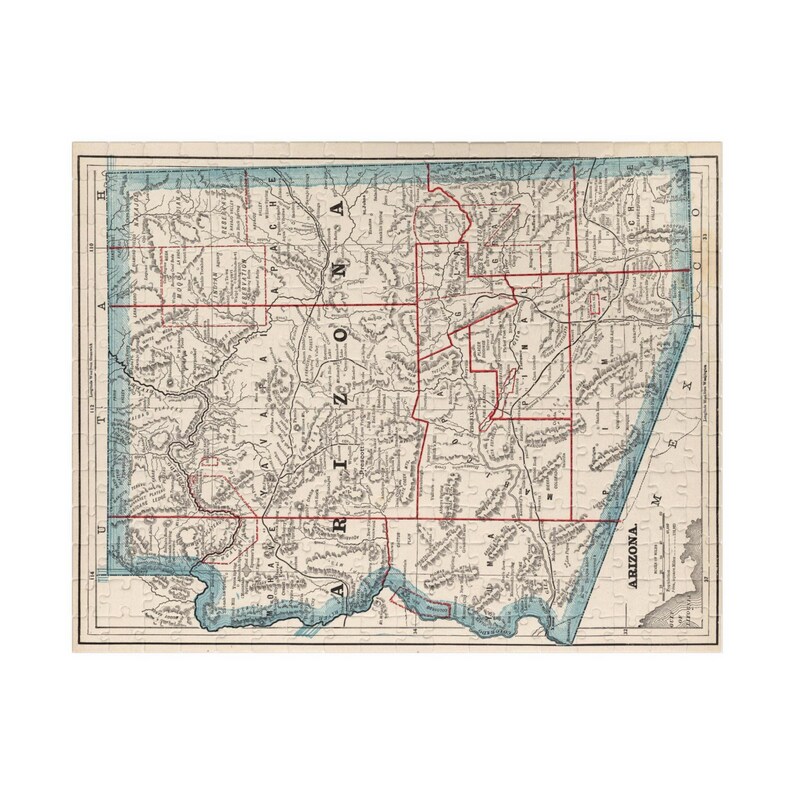 Arizona Map Puzzle - Arizona Puzzle for Adults - Arizona Jigsaw Puzzle ...