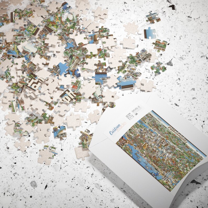 Philadelphia Map Puzzle Philadelphia Puzzle for Adults Philadelphia ...