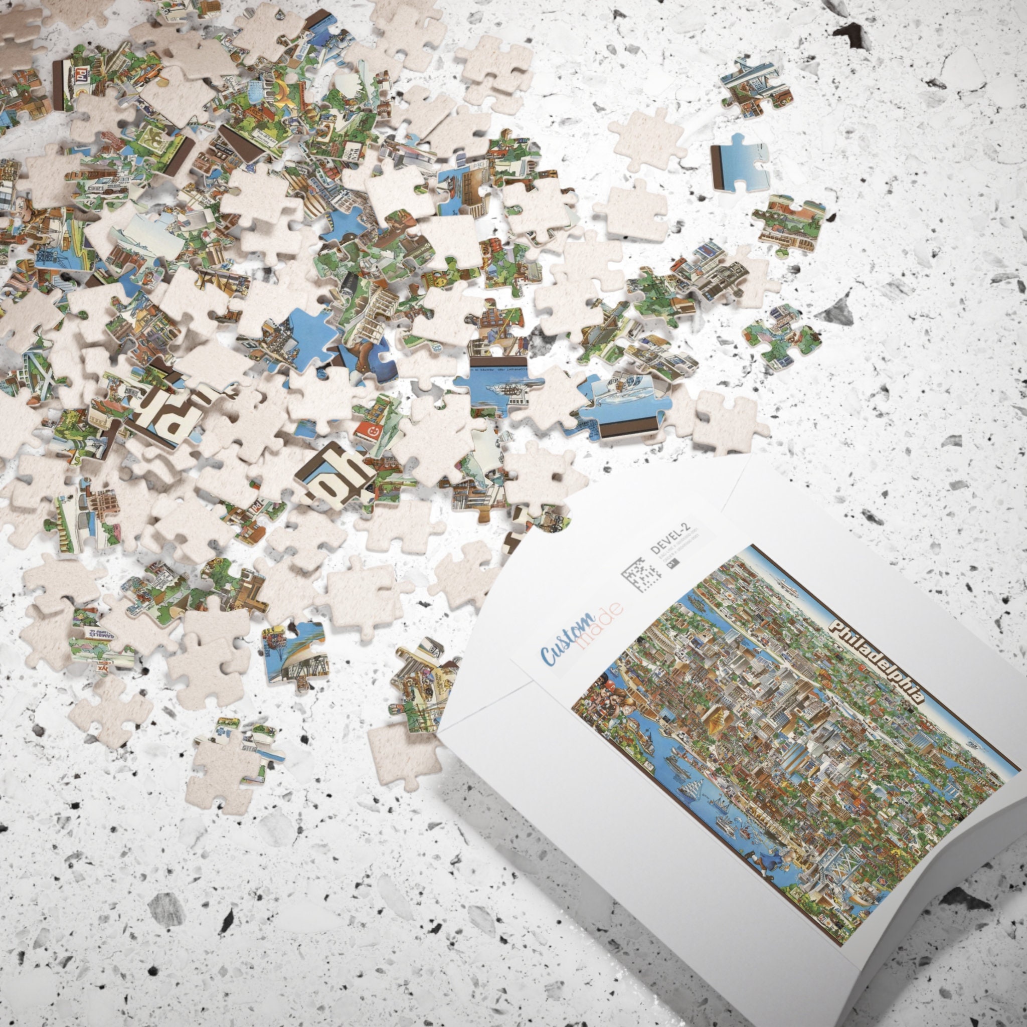 Philadelphia Map Puzzle Philadelphia Puzzle for Adults Philadelphia ...