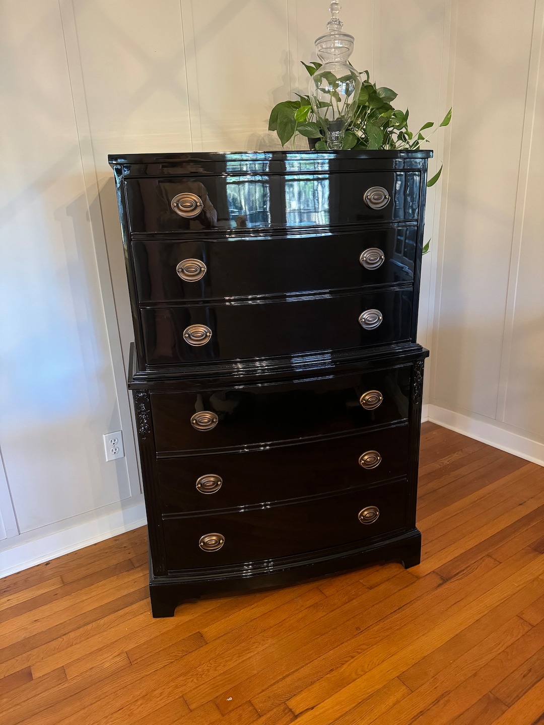 Dixie Federal Highboy Piano Black/high Gloss Dresser - Etsy