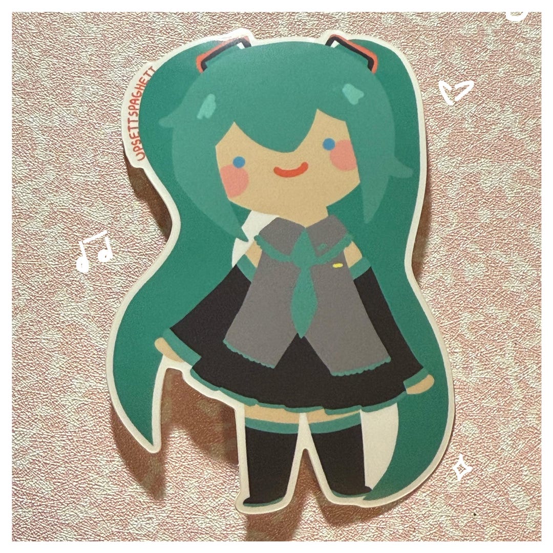 Hatsune Miku Vinyl Sticker - Etsy