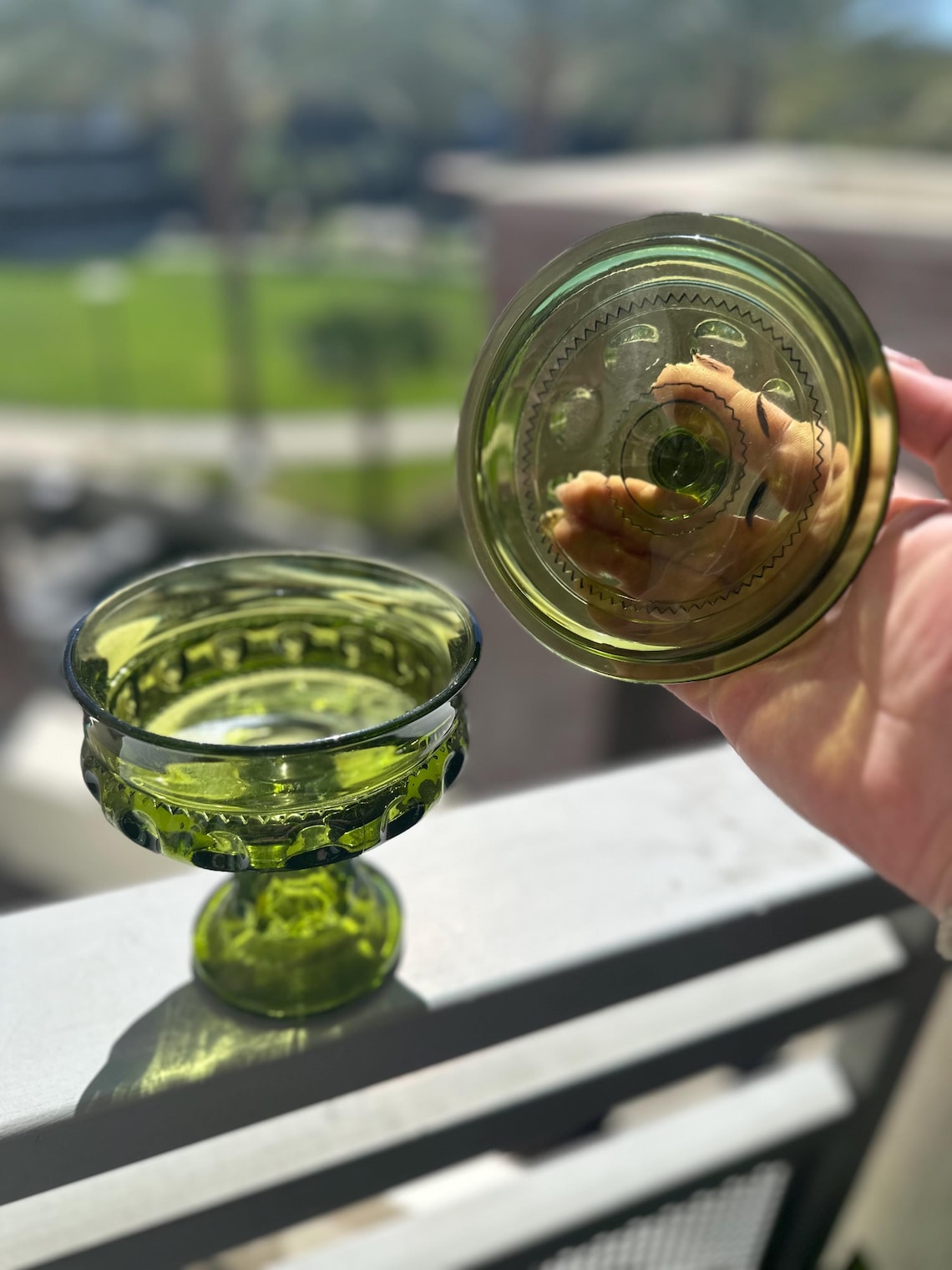 Vintage Glass Candy Jars Set of 2 - Etsy