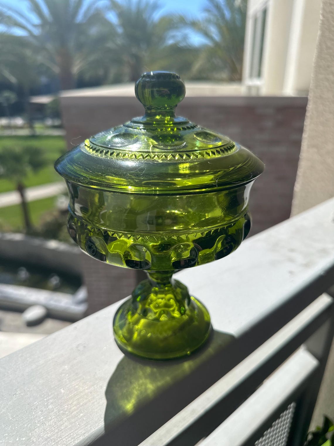 Vintage Glass Candy Jars Set of 2 - Etsy