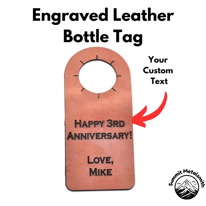 Leather Bottle Tag 3 - Etsy