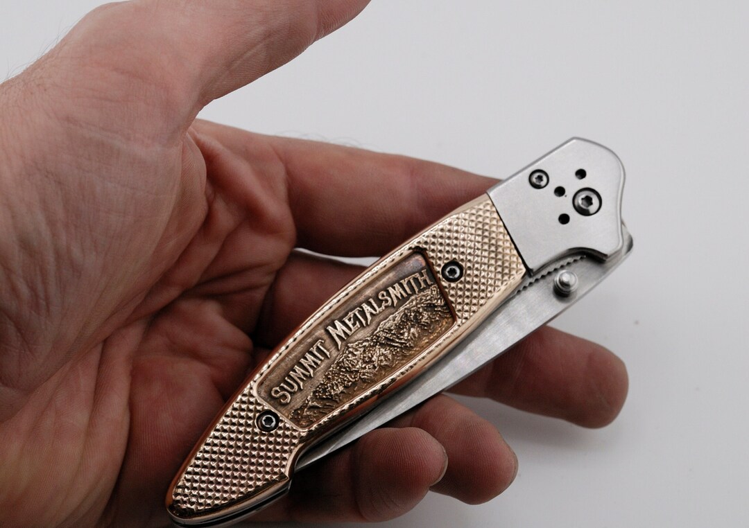 Custom Bronze Grip Knife Design Your Own Cast Bronze Knife Hand Poured ...