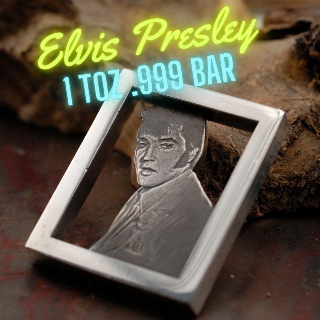 Elvis Presley Silver Bar | Custom 999 Silver Bullion | Rock and Roll ...