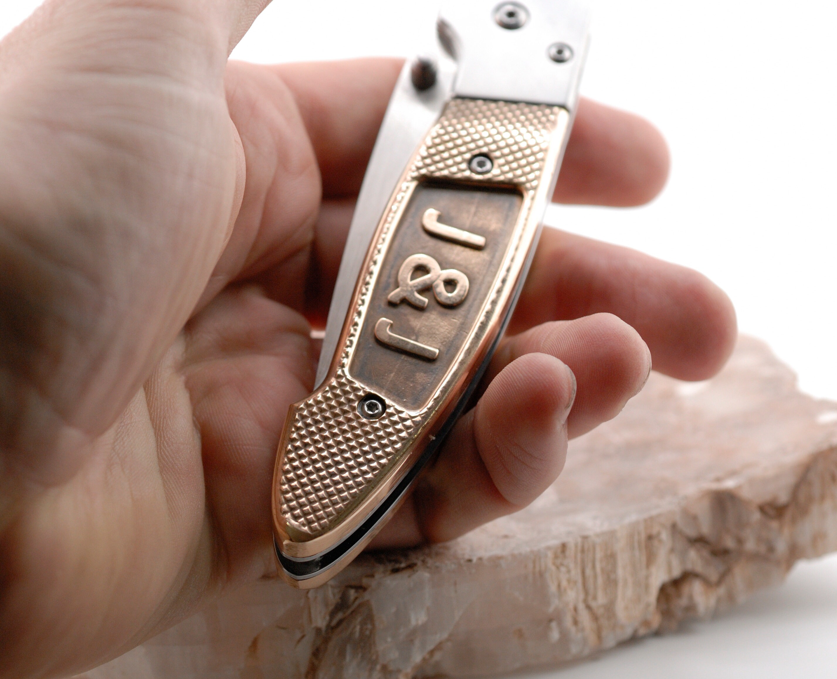 Custom Bronze Grip Knife Design Your Own Cast Bronze Knife Hand Poured ...