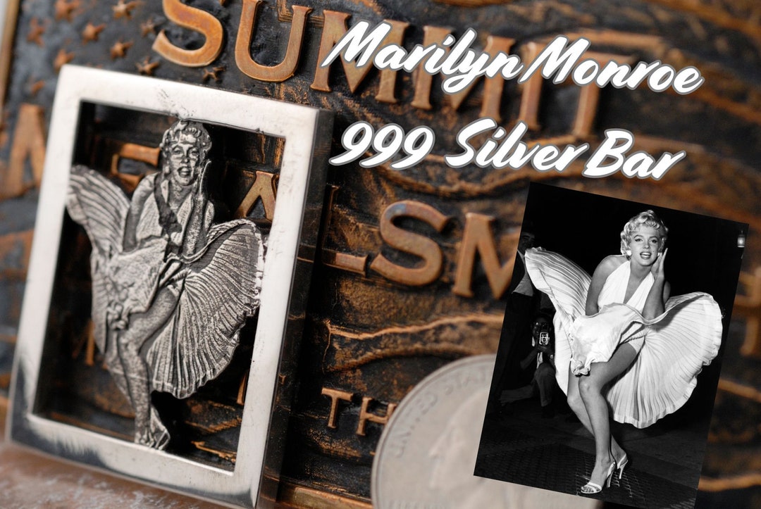 Marilyn Monroe 999 Silver Bar: Hollywood Glamour, Custom Bullion - Etsy