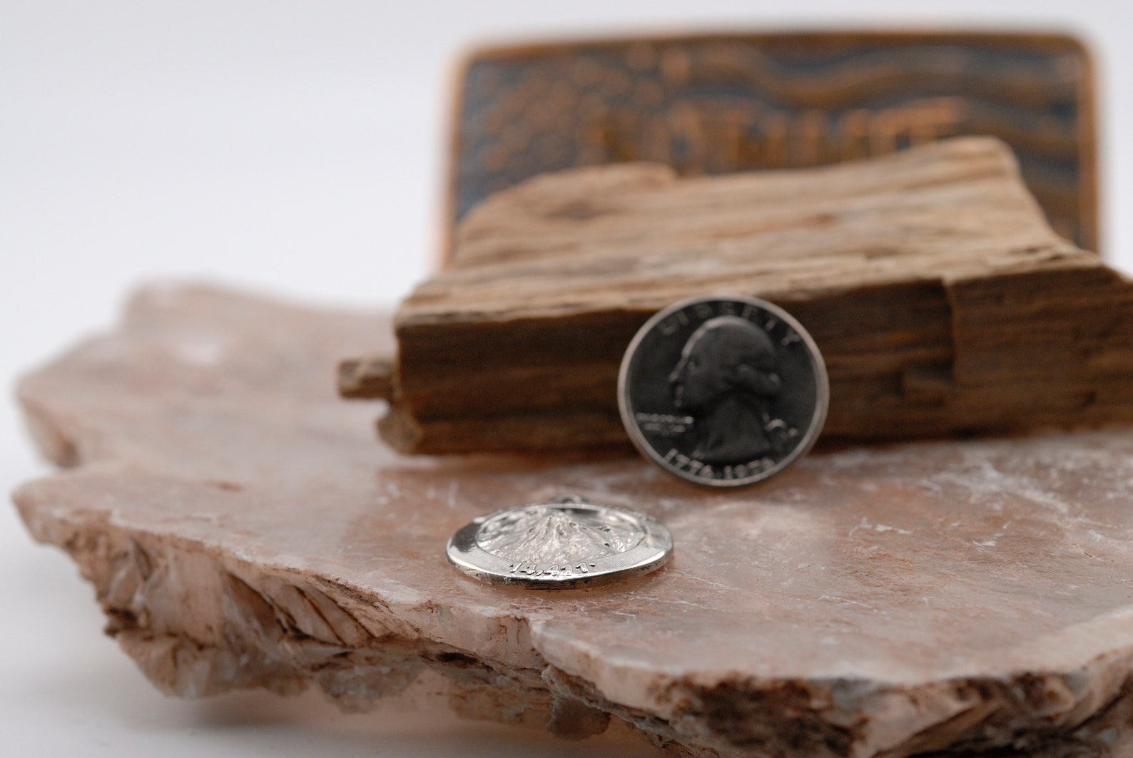 925 Silver Mount Rainier Pendant: 3D Topographic Relief Mountain ...