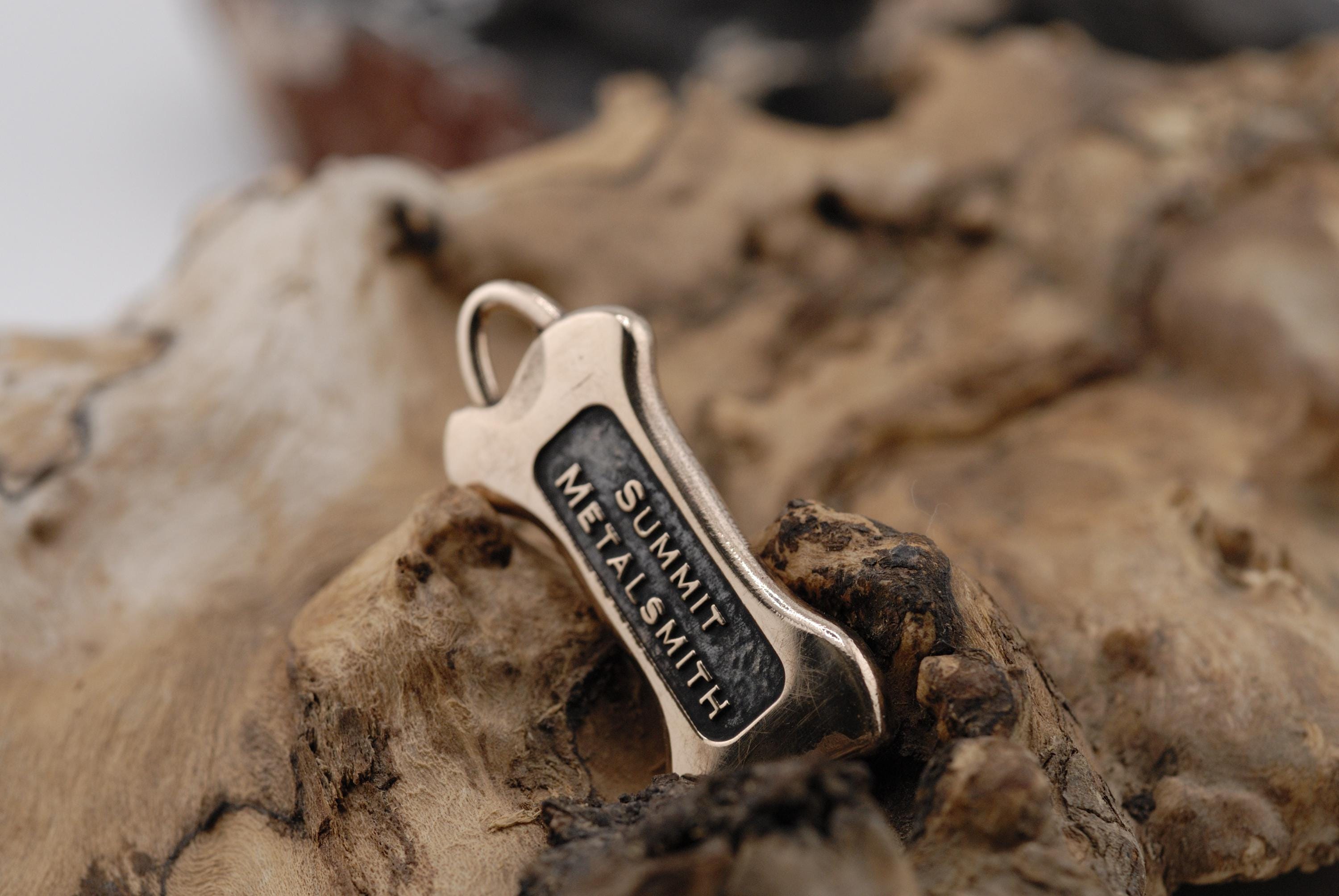 Custom Bronze Dog Bone Tag: 3D Sculpted Pet ID - Etsy