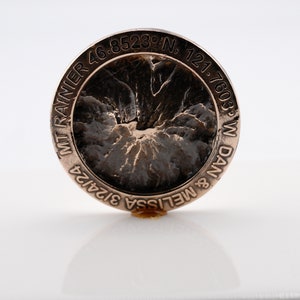 Bronze Mount Rainier Custom Benchmark | Customizable 3D Topographic ...