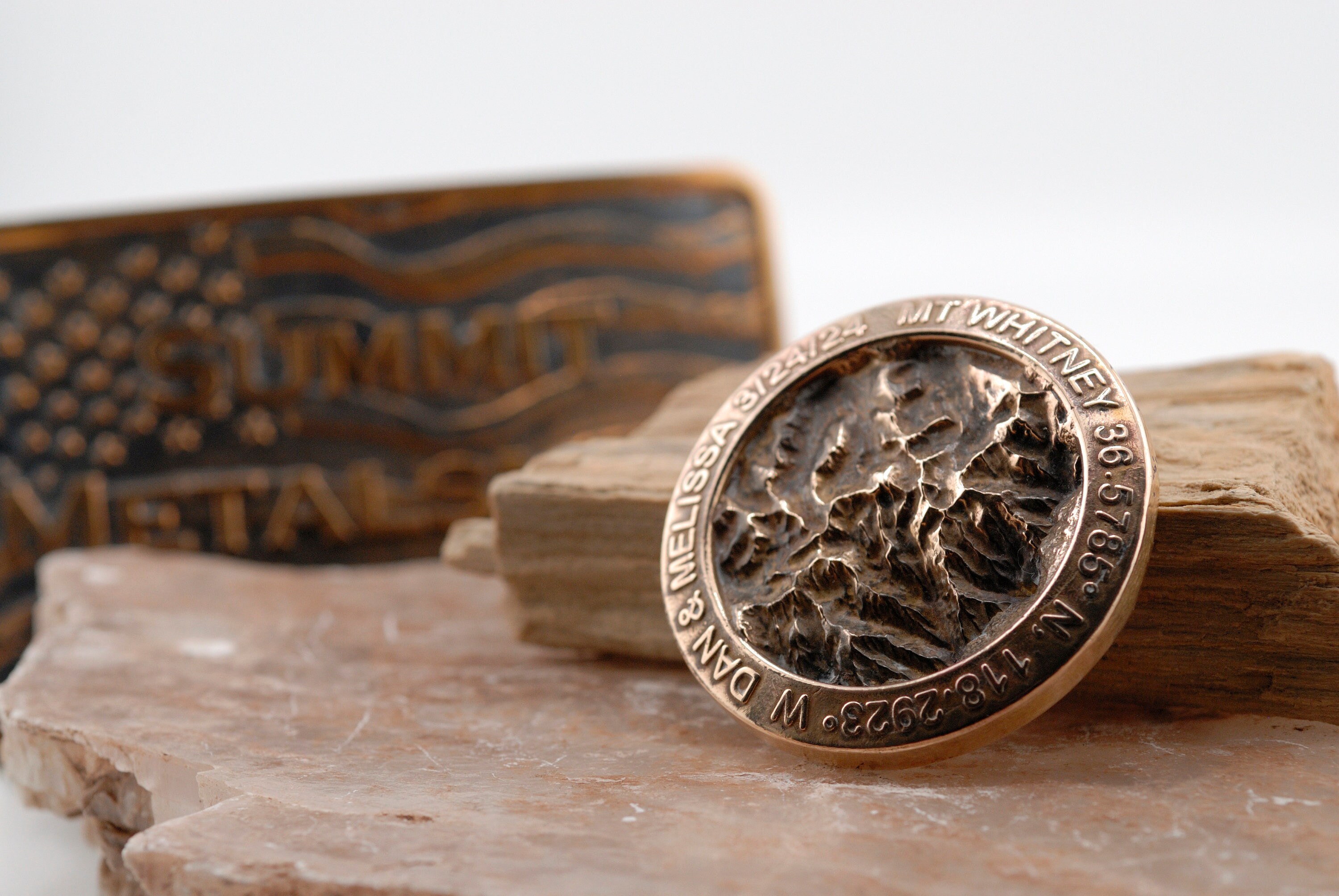 Bronze Mount Whitney Custom Benchmark Customizable 3D Topographic ...